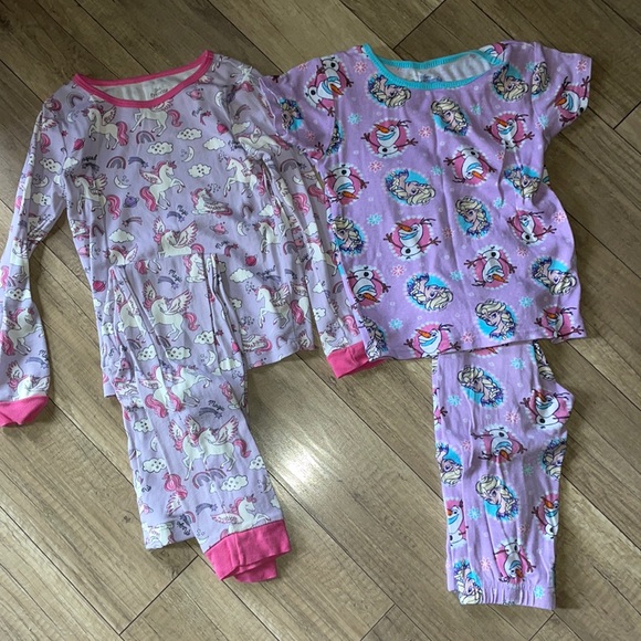 Disney | Pajamas | Disney Members Mark Purple Unicorn Elsa Frozen ...